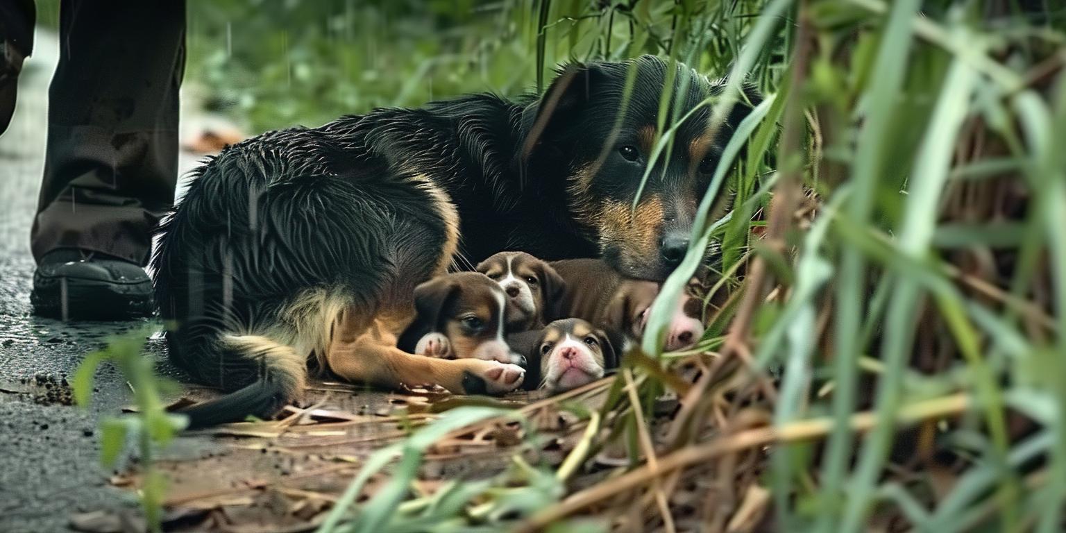Incredible Rescue: Mama Dog's Desperate Fight for Her Puppies Ends in ...