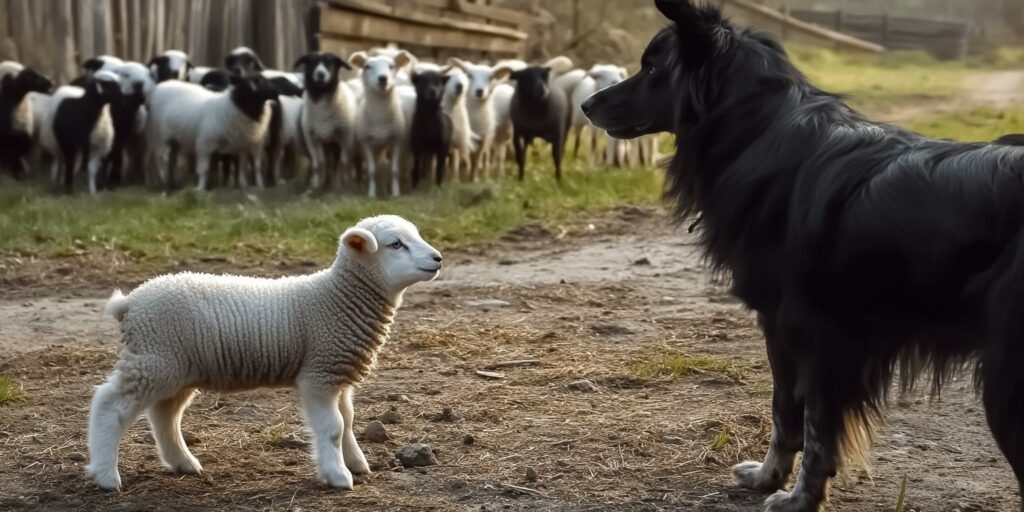 Feisty Lamb's Epic Standoff with Sheepdog Will Make Your Day